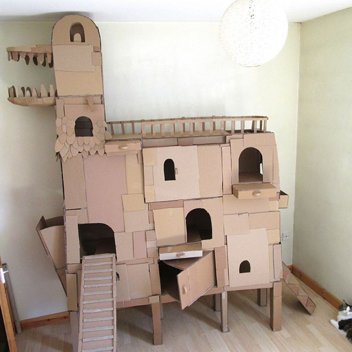 Cat Cardboard Houses taken to the next level