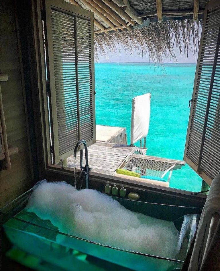 built in hot tub room